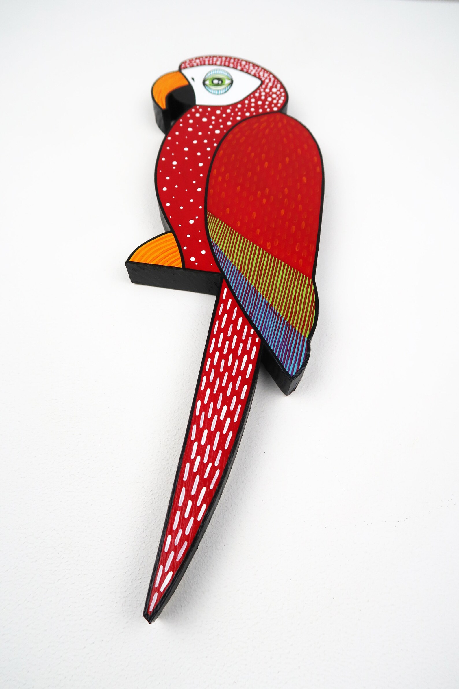 Handmade Scarlet Macaw Door Topper: Tropical Parrot Shelf Decor - Etsy