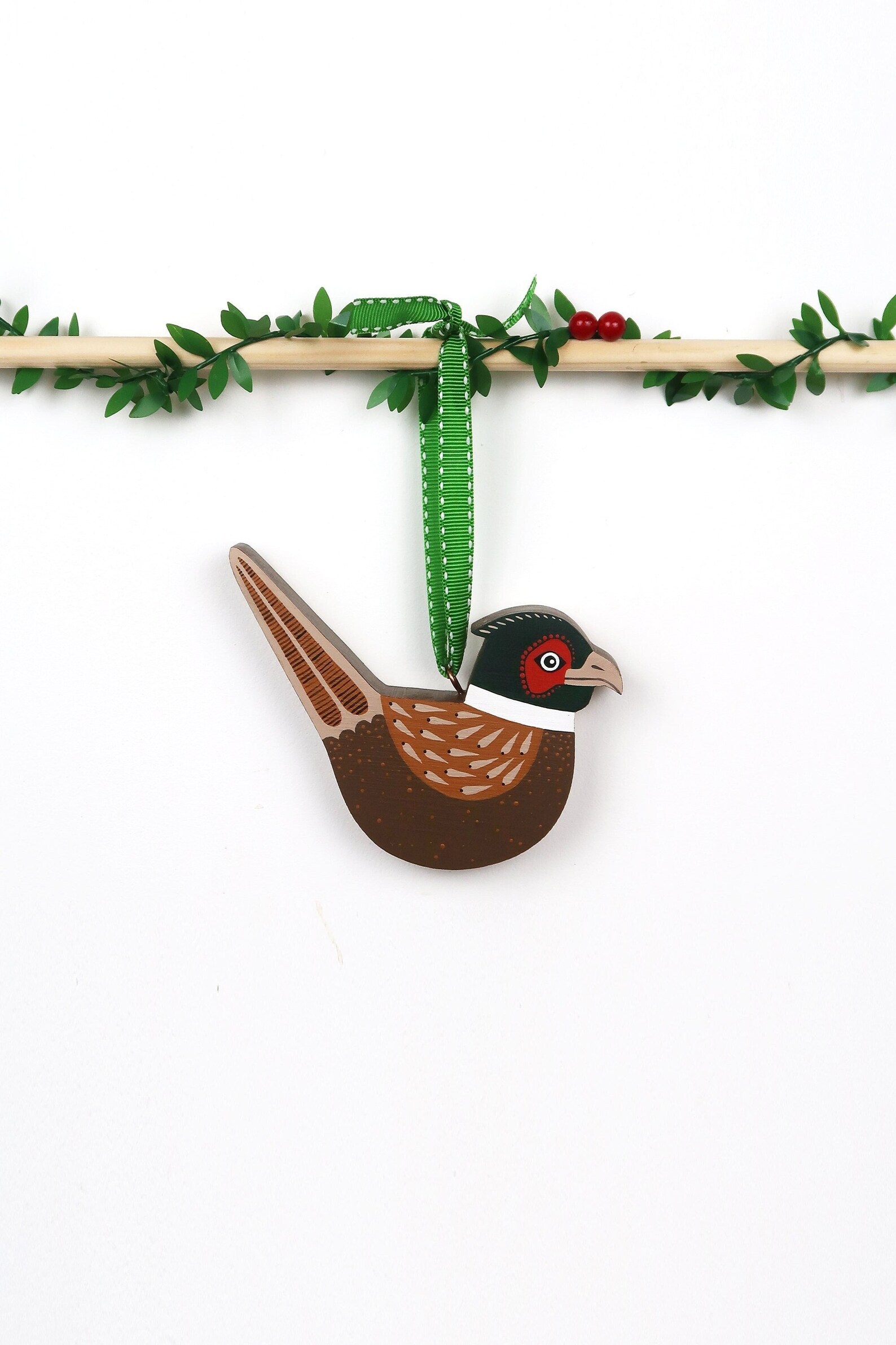 Pheasant Handmade Decoration Hand Painted Wooden Hanging - Etsy