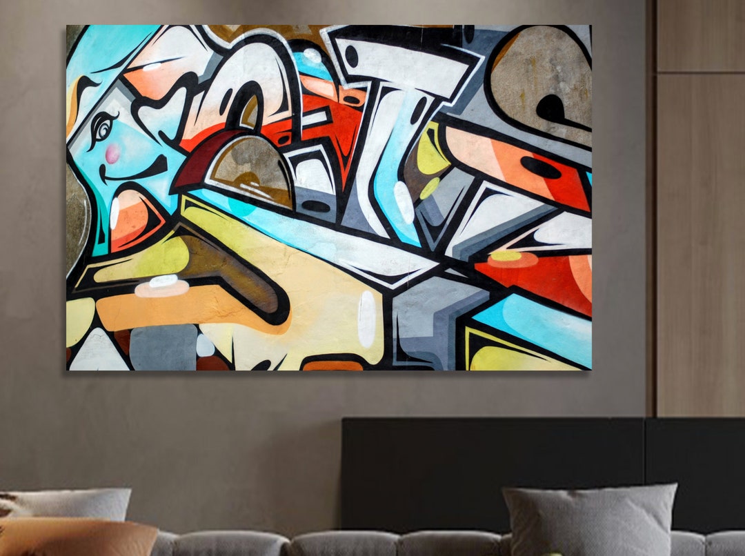 Graffiti Littering Letters Inscription Mystery Top - Etsy