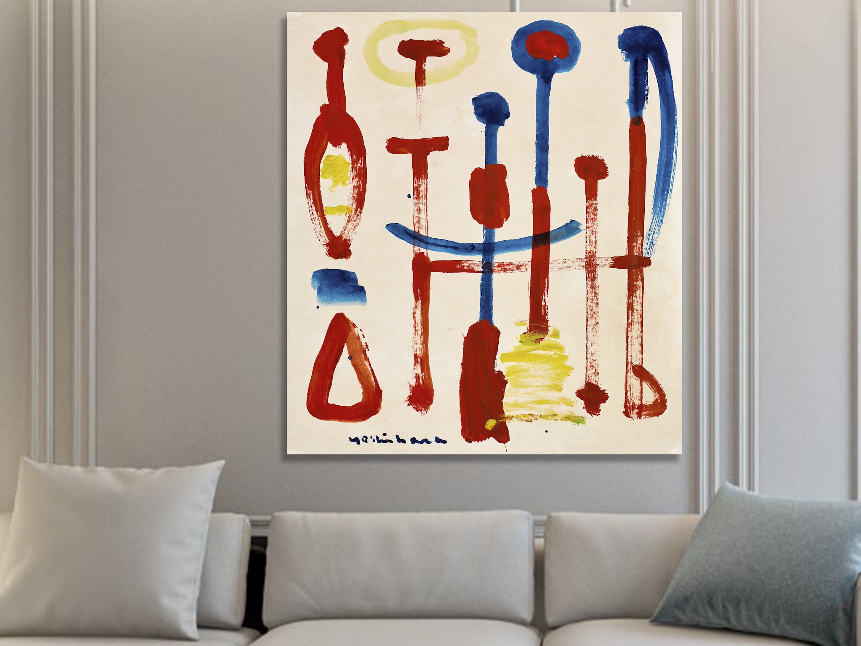 red circle Chillout minimalism japan Abstract Zen print canvas Jiro ...