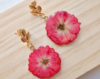 Hibiscus Resin Earrings - Etsy