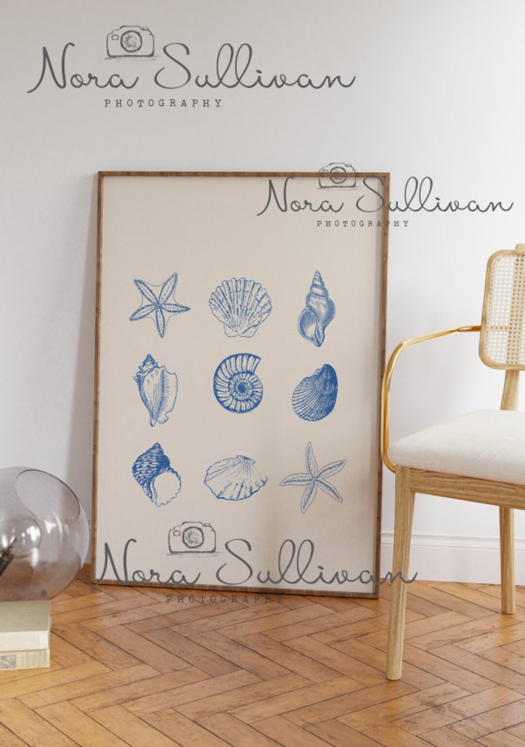 Seashell Digital Art, Seashells Art, Coastal Aesthetic Print, Summer ...