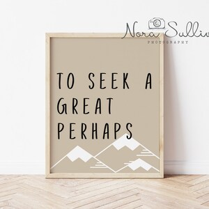 To Seek A Great Perhaps Wall Art, John Green, Looking for Alaska,wall ...