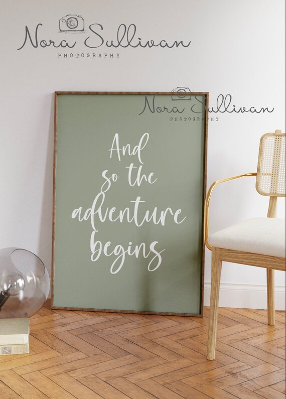 Adventure Begins Poster Printable Poster Printable Quote | Etsy