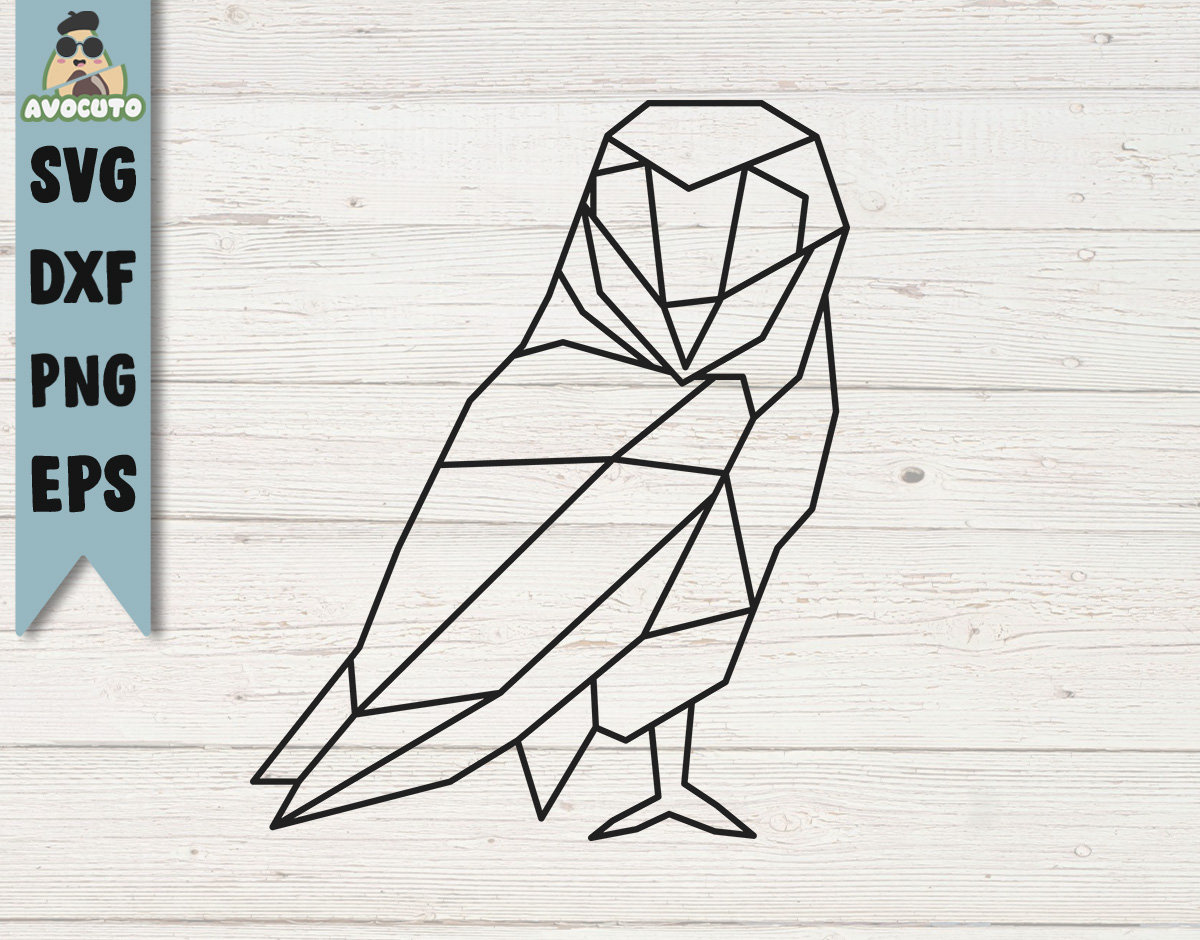 Búho geométrico svg / búho lineal svg / tatuaje de búho - Etsy México