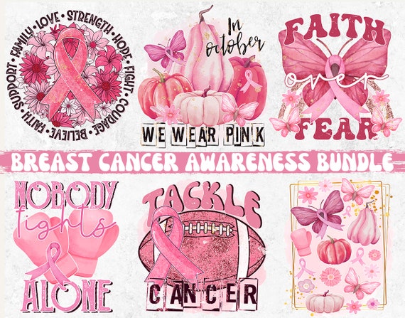 Breast Cancer Bundle Sublimation Watercolor Awareness Png in - Etsy