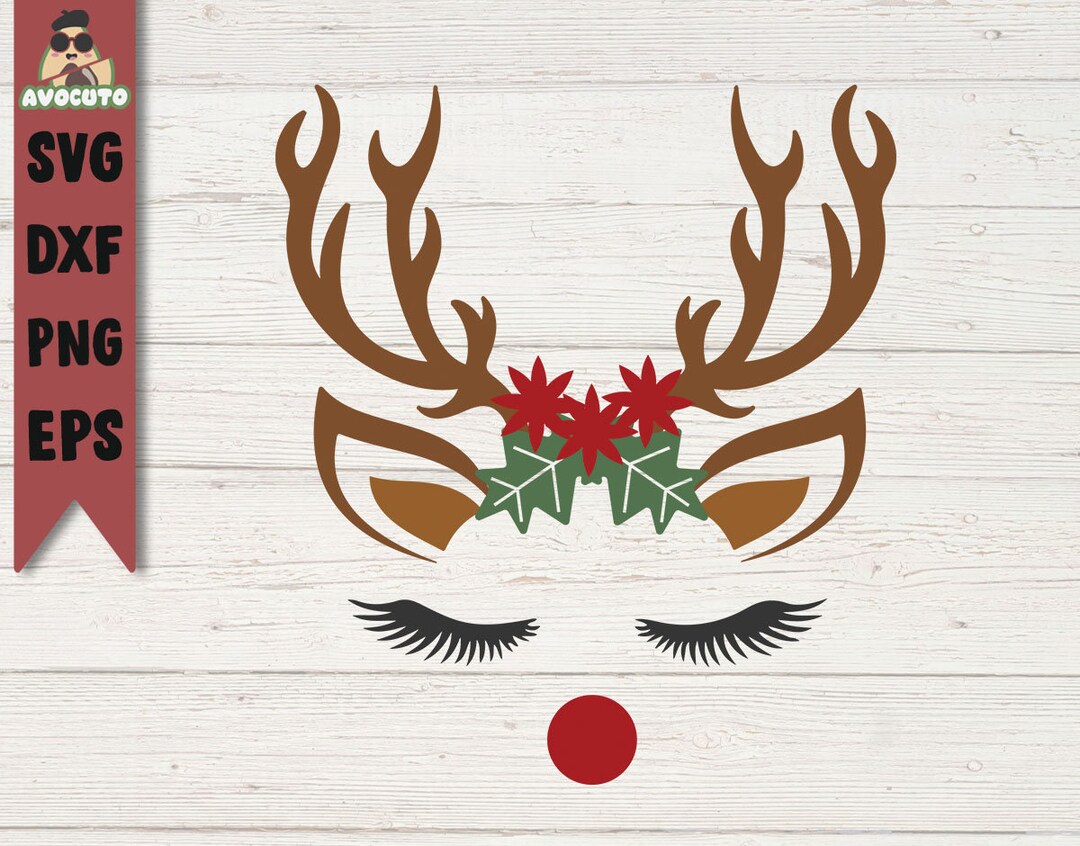 Cara de reno svg / reno svg / navidad svg / regalo de Navidad / Navidad ...