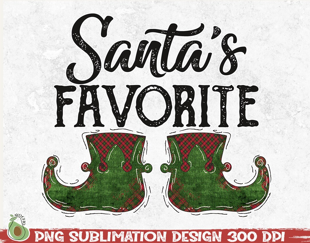 Santa's Favorite Elf Png Retro Christmas Sublimation - Etsy