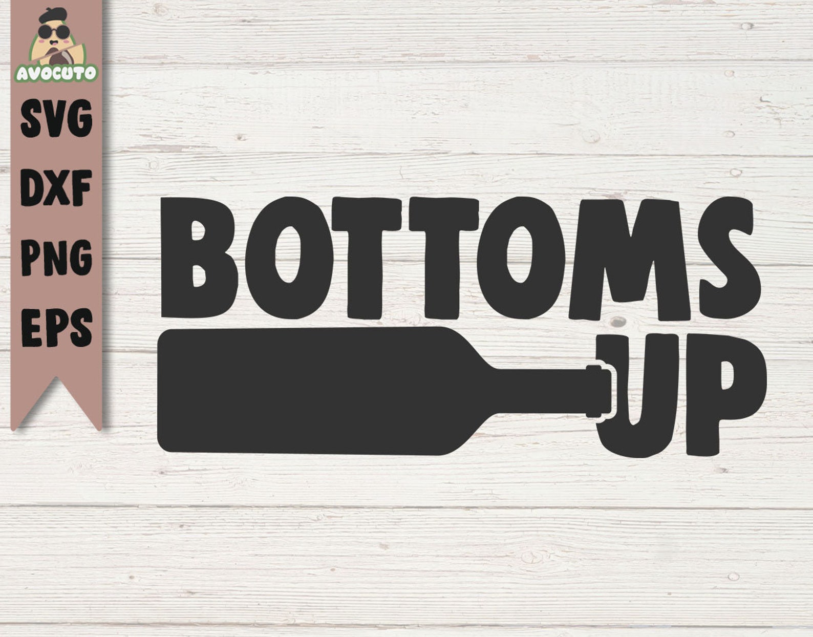 Bottoms up svg cut / wine svg cutting file / bottoms up wine | Etsy