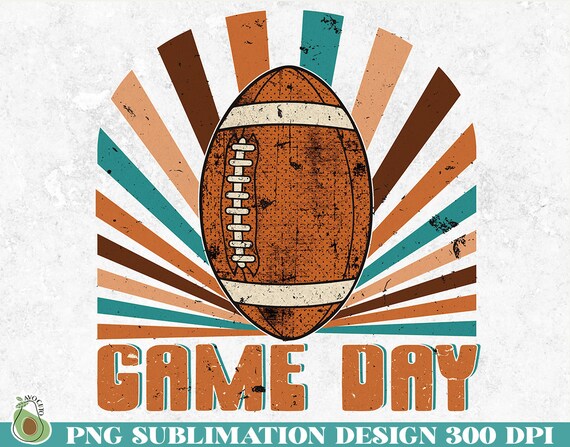 Game Day Png Football Sublimation Design Retro Football - Etsy