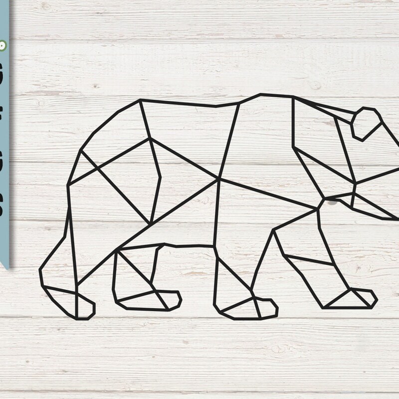 Geometric Bear Art - Etsy