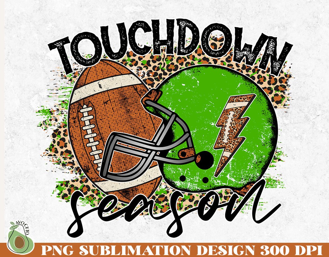 Touchdown Season Png, Retro Green Football Sublimation, Football Season ...