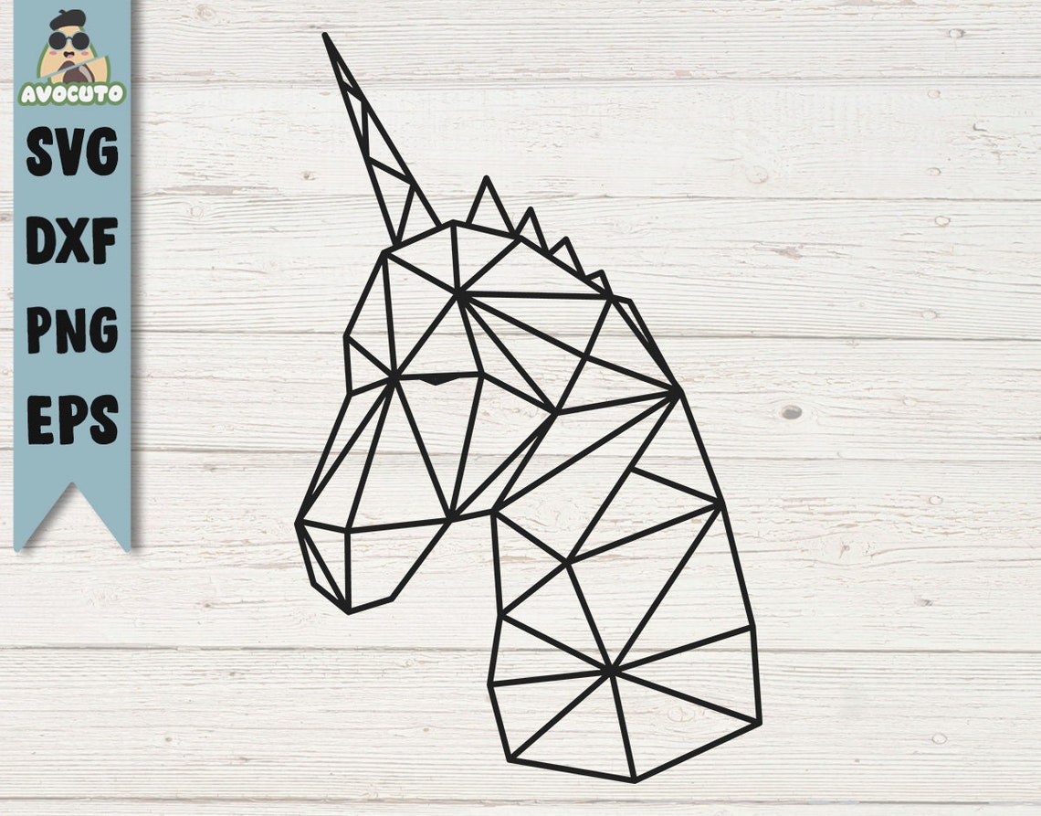 Geometric Unicorn Svg / Linear Unicorn Svg / Minimalist - Etsy