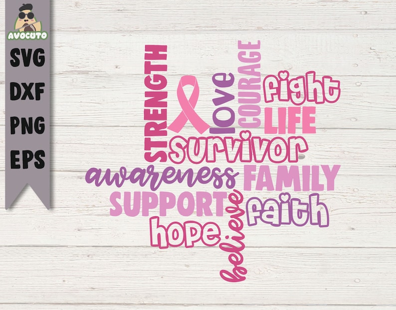Cancer Awareness Cut Svg / Survivor / Support the Survivors / - Etsy