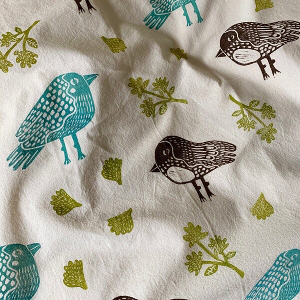 Bird Block Print - Etsy