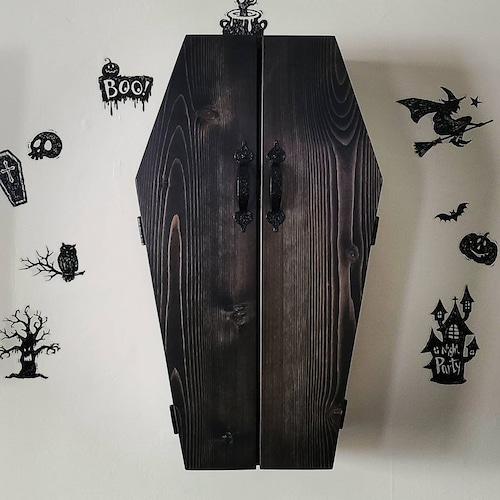 Handmade Wooden Coffin Shaped Mirror. Gothic. - Etsy