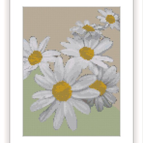 Daisies Cross Stitch Pattern - Etsy