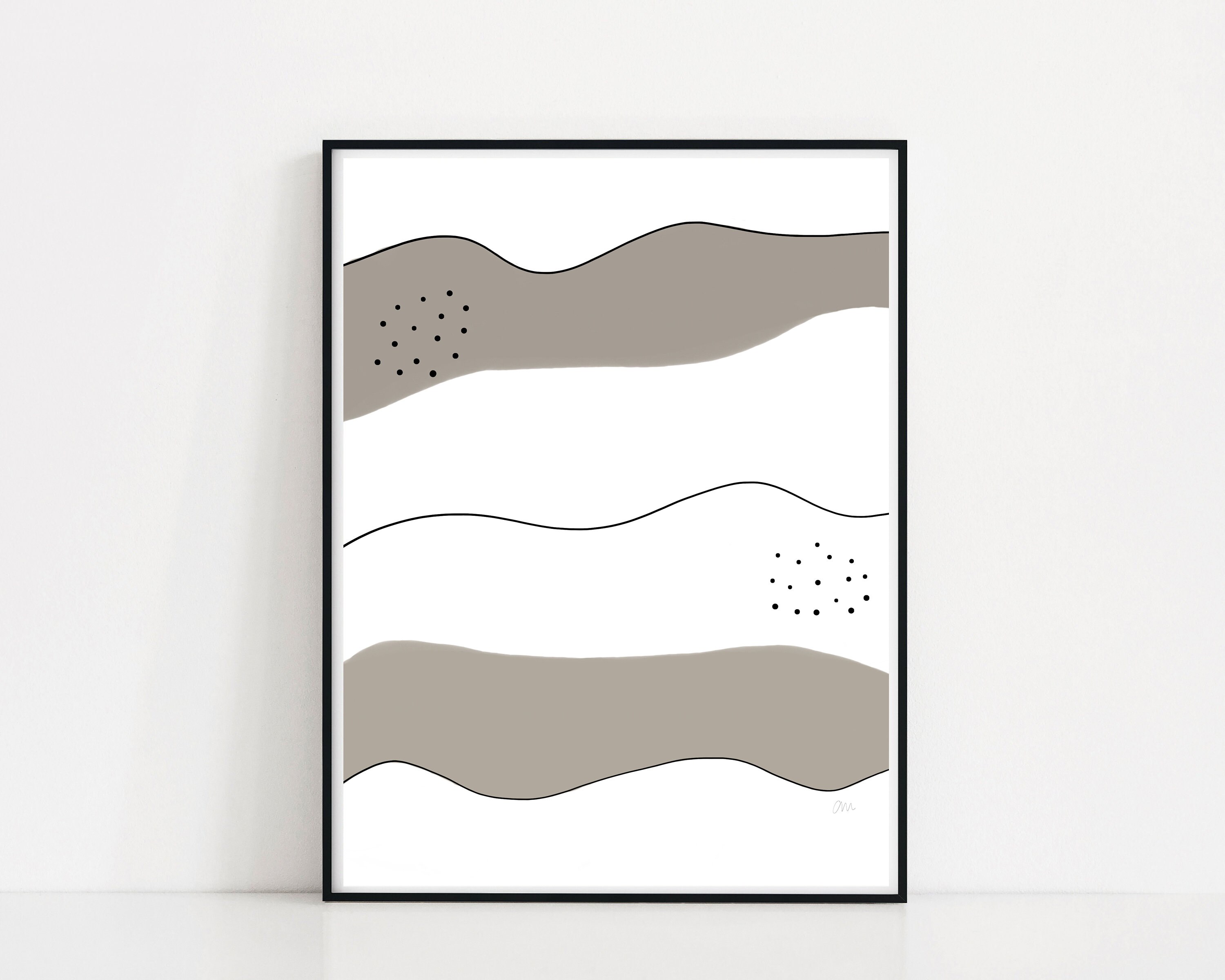 Printable Wall Art | Grey Abstract Art | Digital Download | Minimal ...