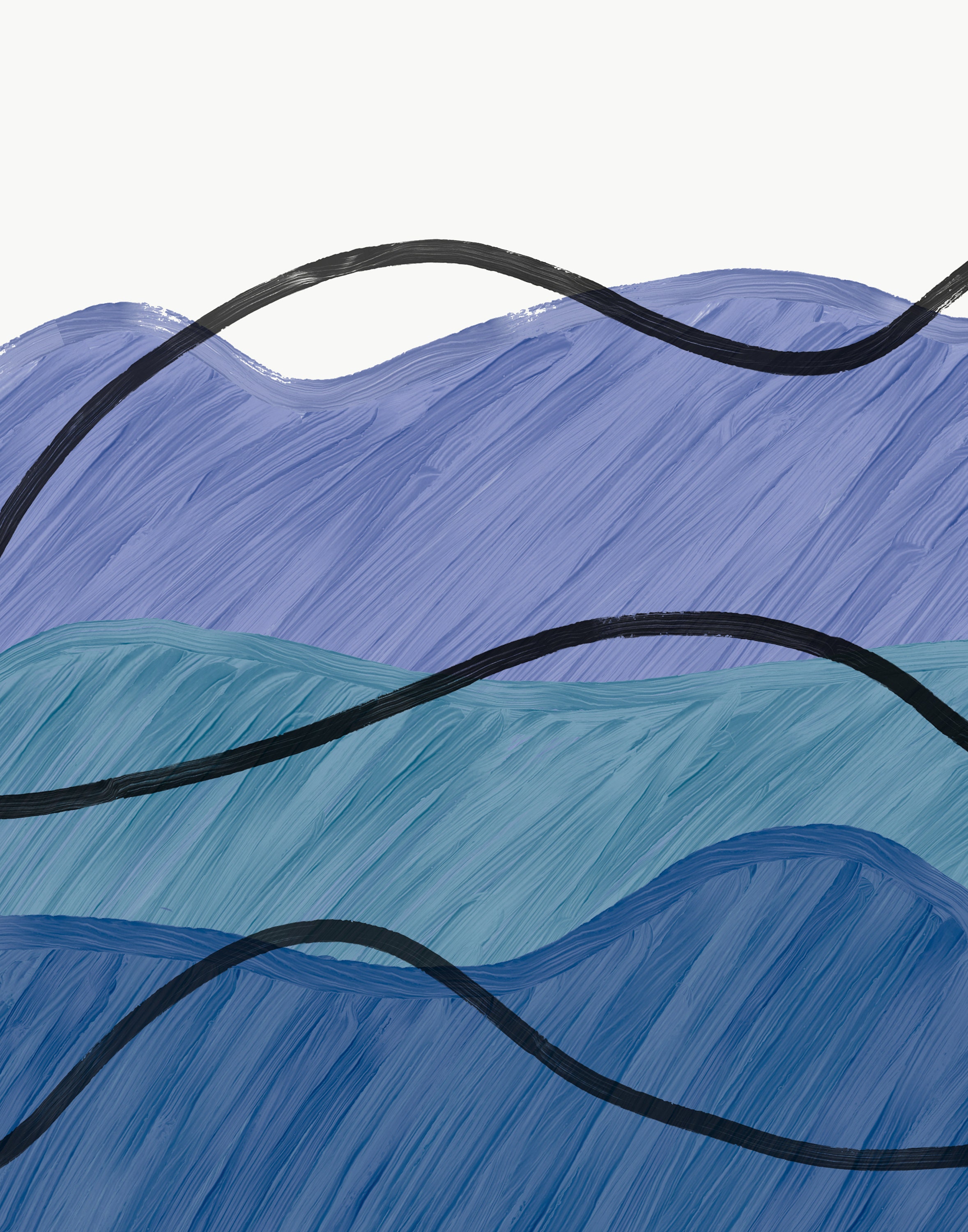 Blue Waves Printable Art | Digital Download | Modern Wall Decor ...
