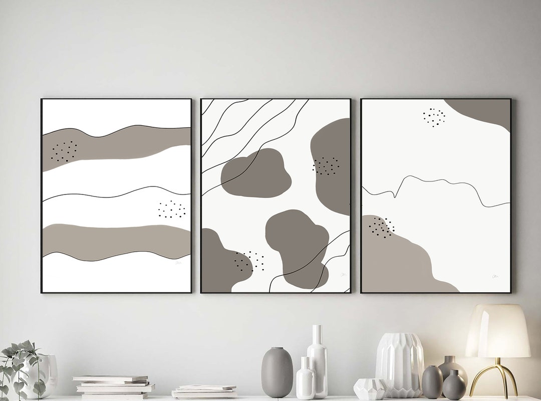 Printable Wall Art | Grey Abstract Art | Digital Download | Minimal ...