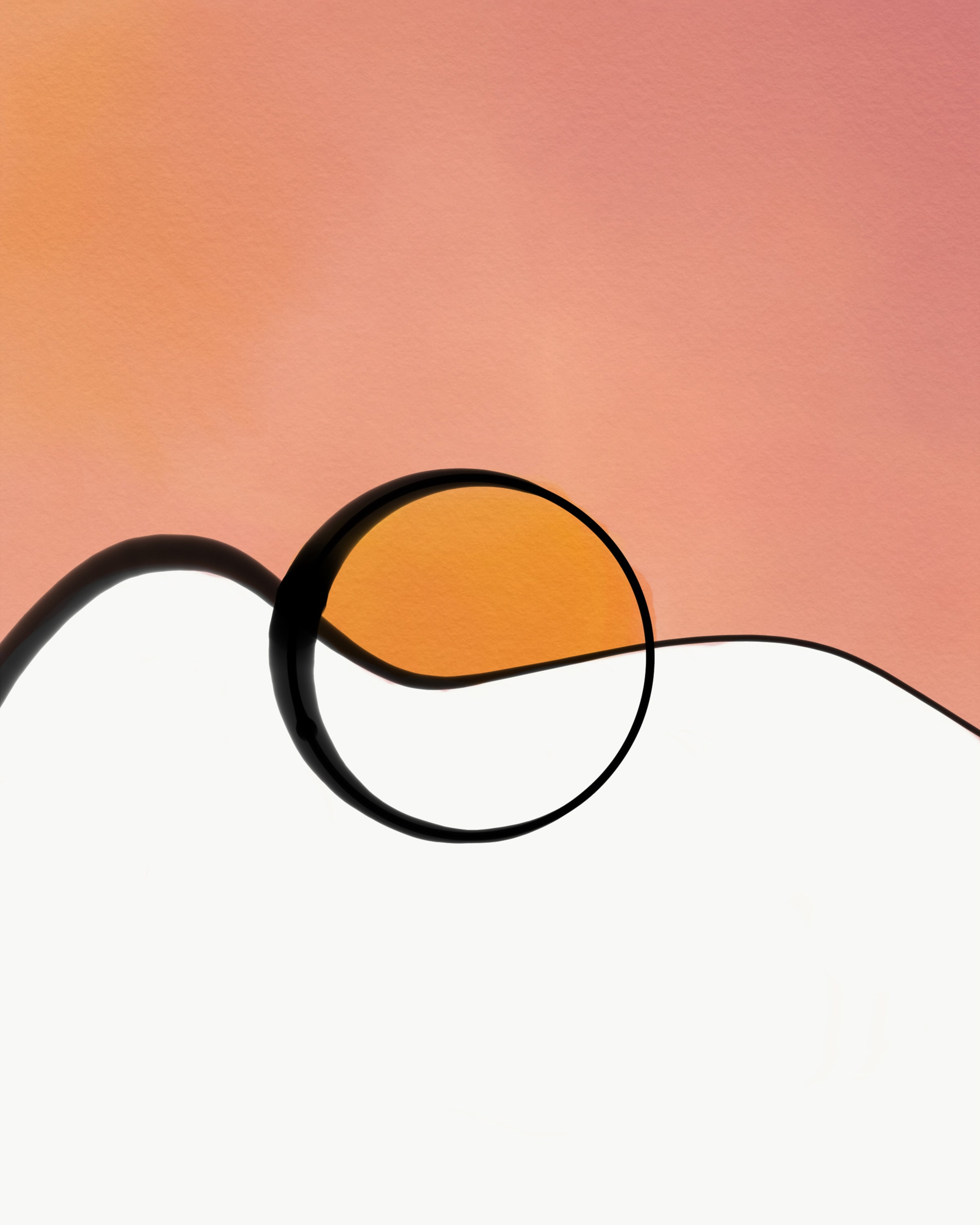 Printable Wall Art | Sunset Watercolor | Pink Orange Sunset | Digital ...