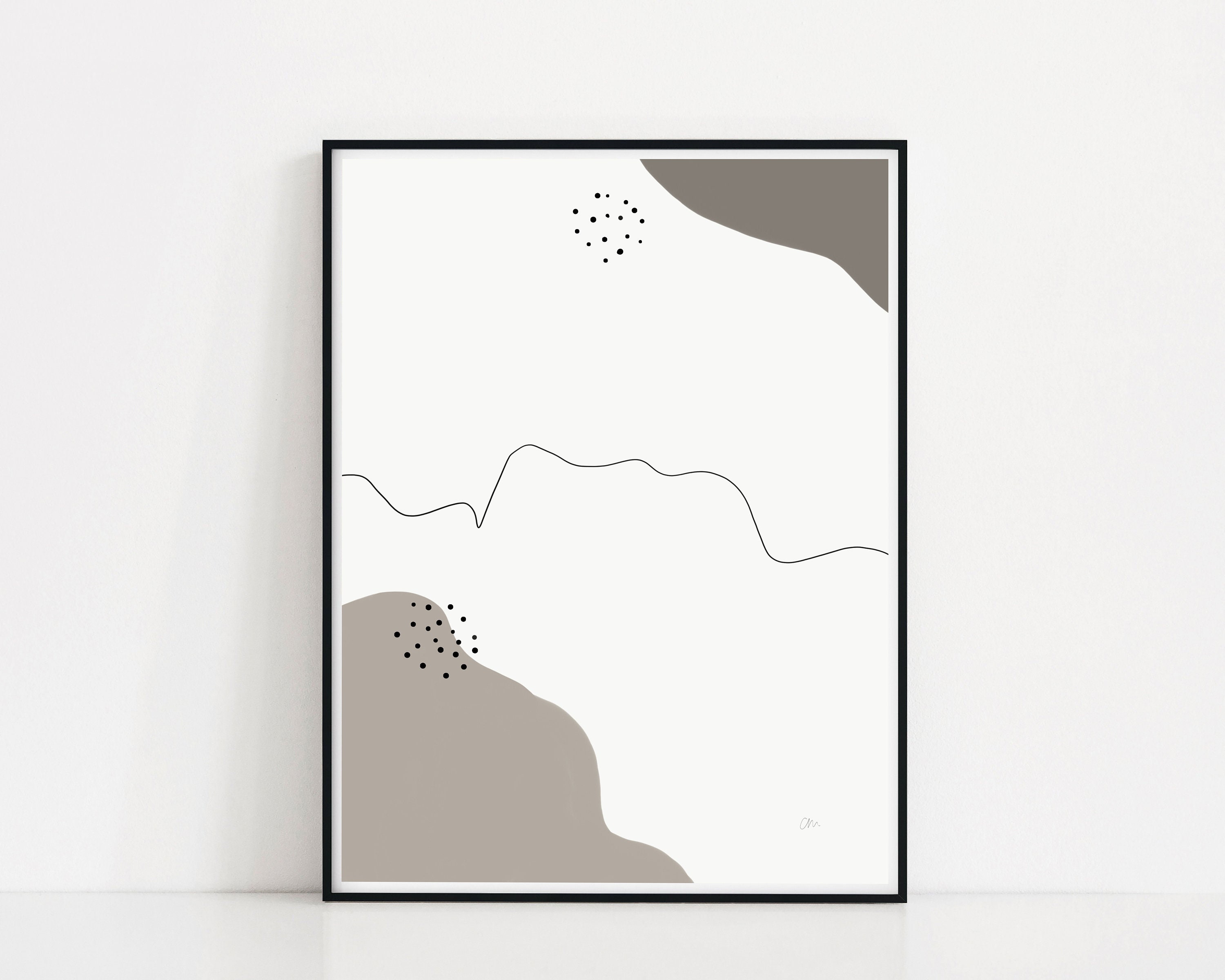 Printable Wall Art | Grey Abstract Art | Digital Download | Minimal ...