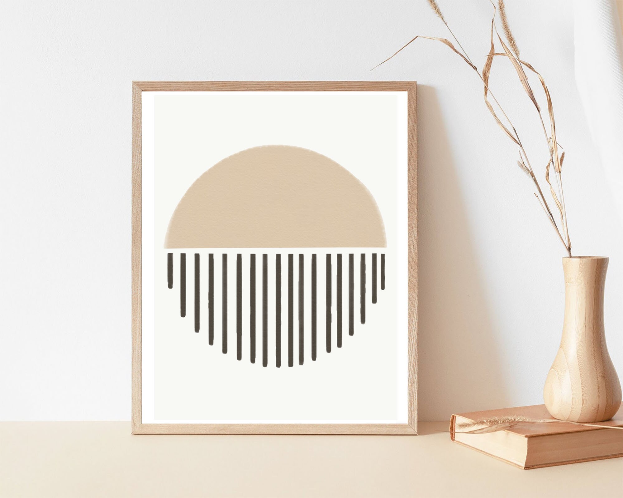 Circle Printable Art | Digital Download | Abstract Printable Art | Tan ...