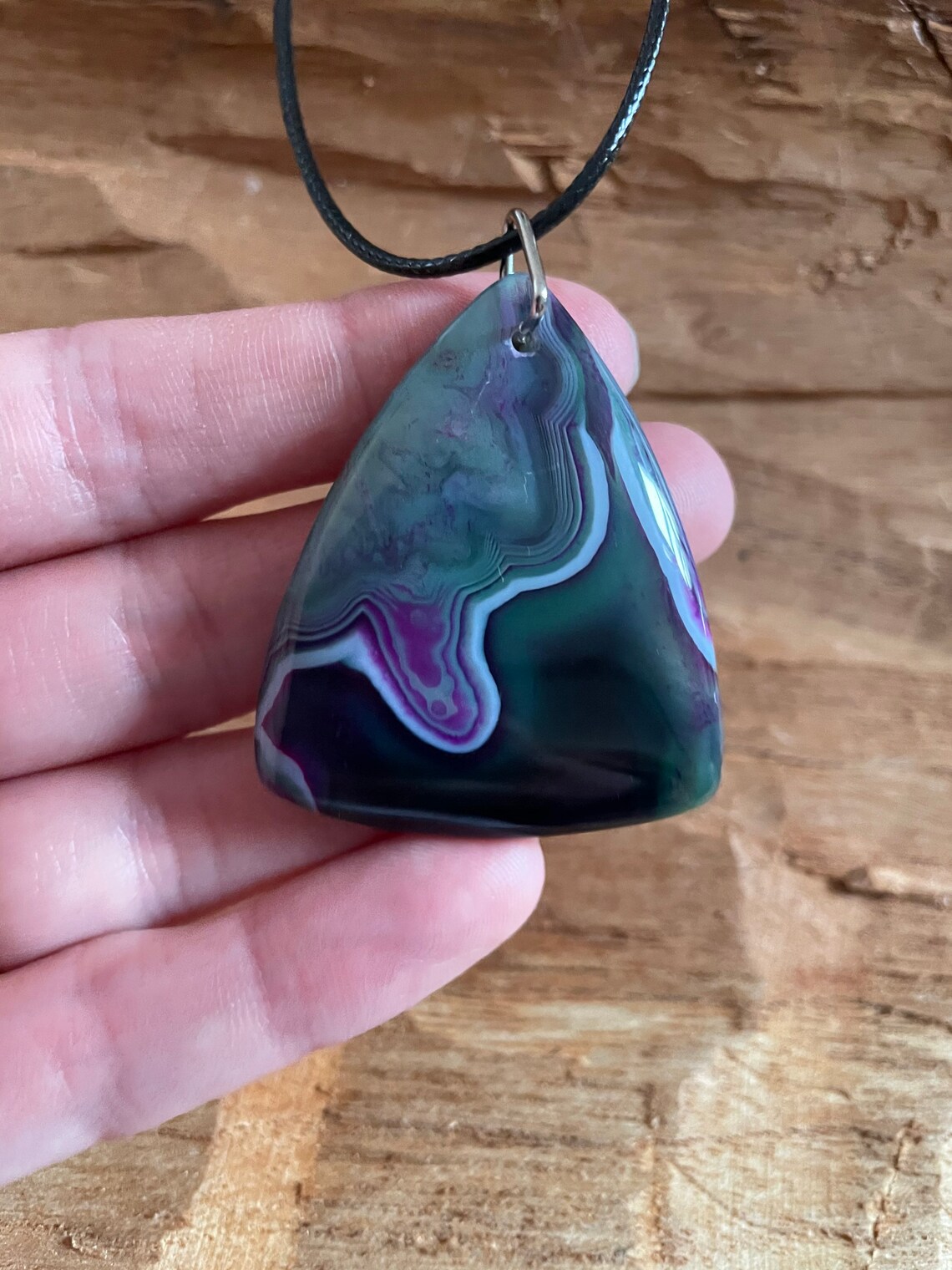 Agate necklace gemstone pendant gemstone necklace agate | Etsy