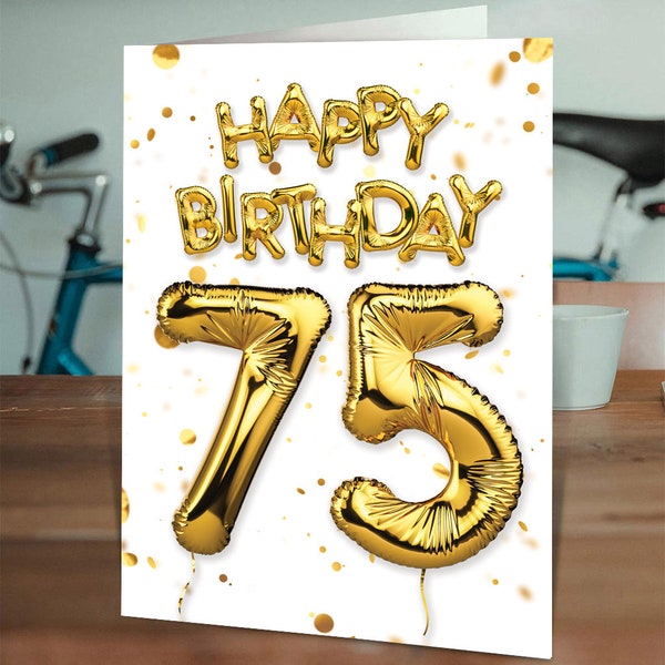 75th Birthday Card - Etsy