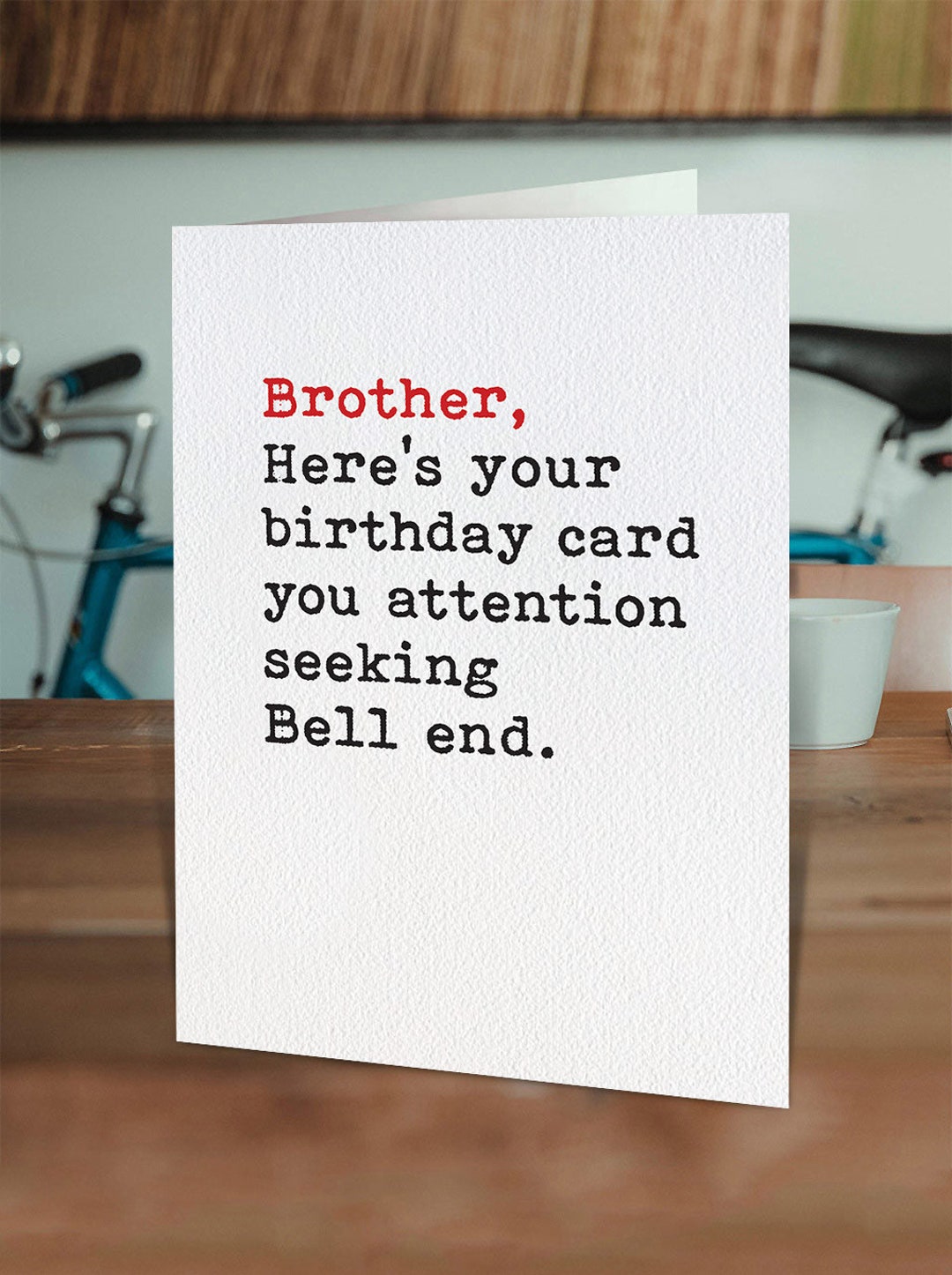Funny Birthday Card for Brother Cheeky Brother Cards Hilarious Rude ...