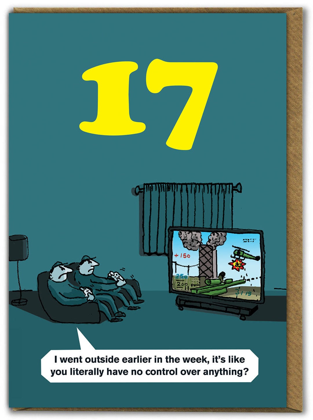 Funny 17th Birthday Card by Modern Toss for Him Her Boy Girl Son ...