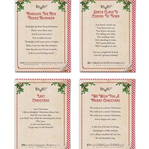 Pack of 20 Rude Christmas Cards for Family Friends Multipack Rude Xmas ...