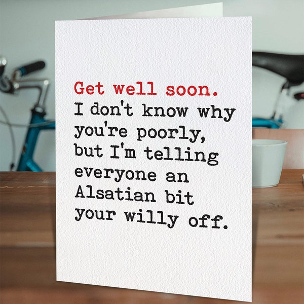 Men's Get Well Card - Etsy