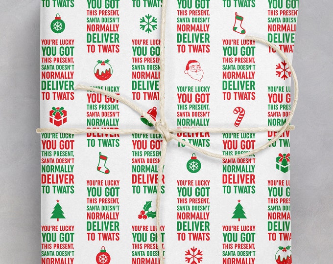 Funny Rude Offensive Christmas Gift Wrap for Him Her or Anyone With a ...