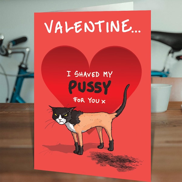 Cute Cat Rude Card - Etsy