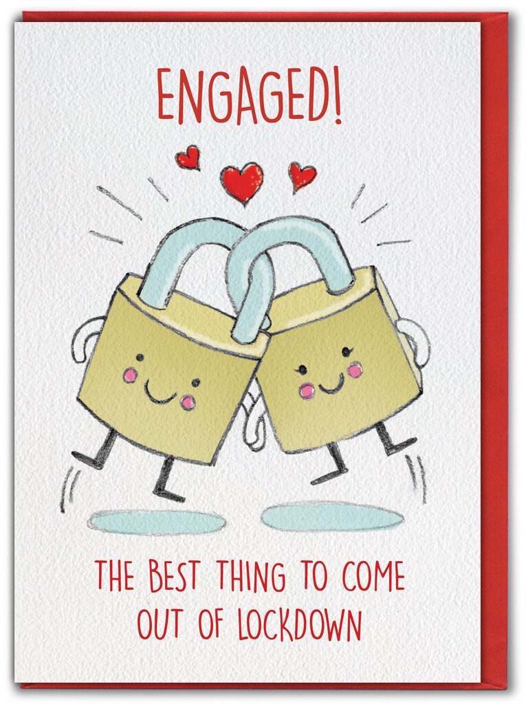 Cute Lockdown Engagement Card Congratulations Got Engaged | Etsy