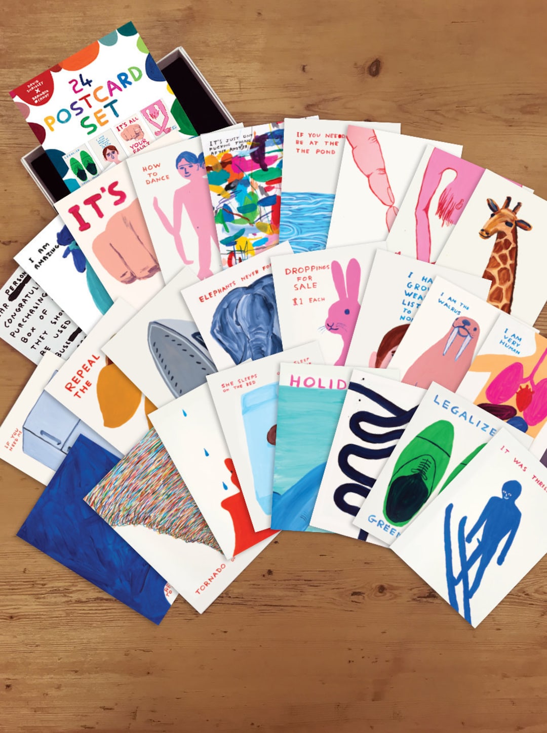 Official David Shrigley Postcards Gift Boxed 24 Designs set 2 24 ...