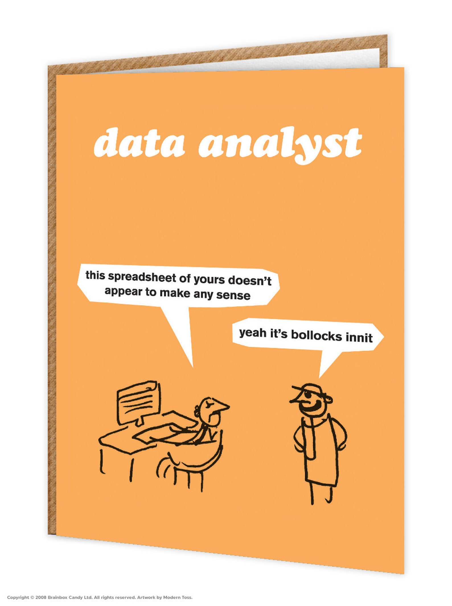 Modern Toss Data Analyst Birthday Card Funny Rude - Etsy UK