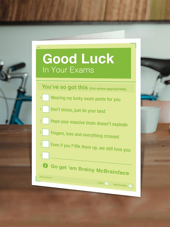Good Luck On Your Exam Funny