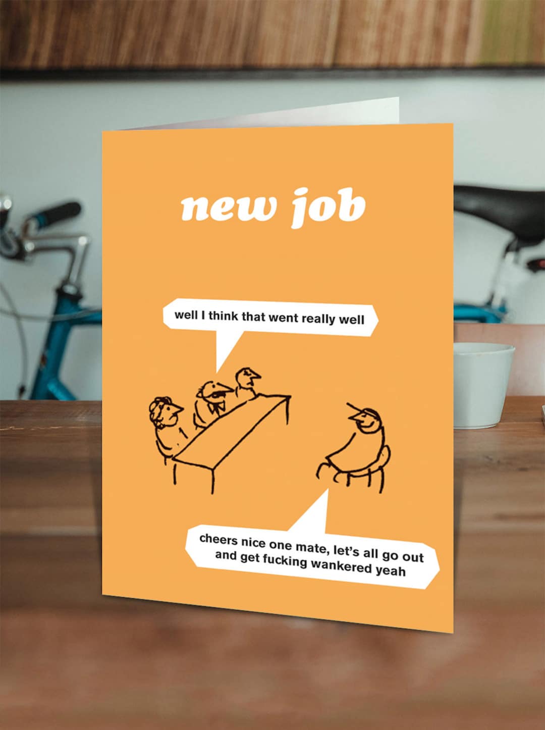 Funny New Job Card Official Modern Toss Funny Birthday - Etsy