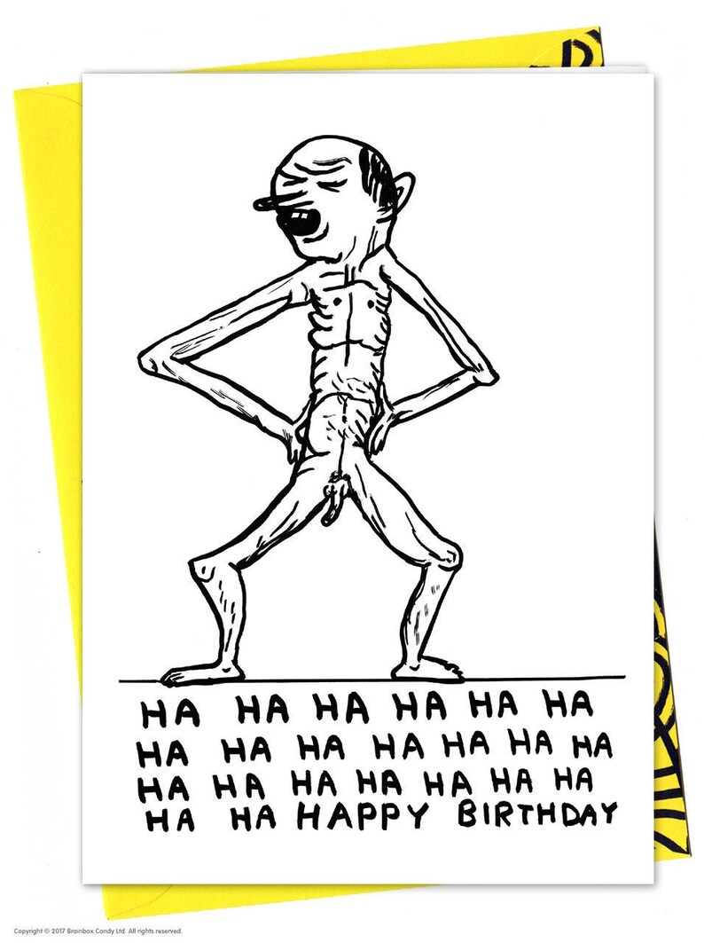 David Shrigley Ha Ha Happy Birthday Card Funny Rude Etsy UK david-shrigley-ha-ha-happy-birthday-card-funny-rude-etsy-uk