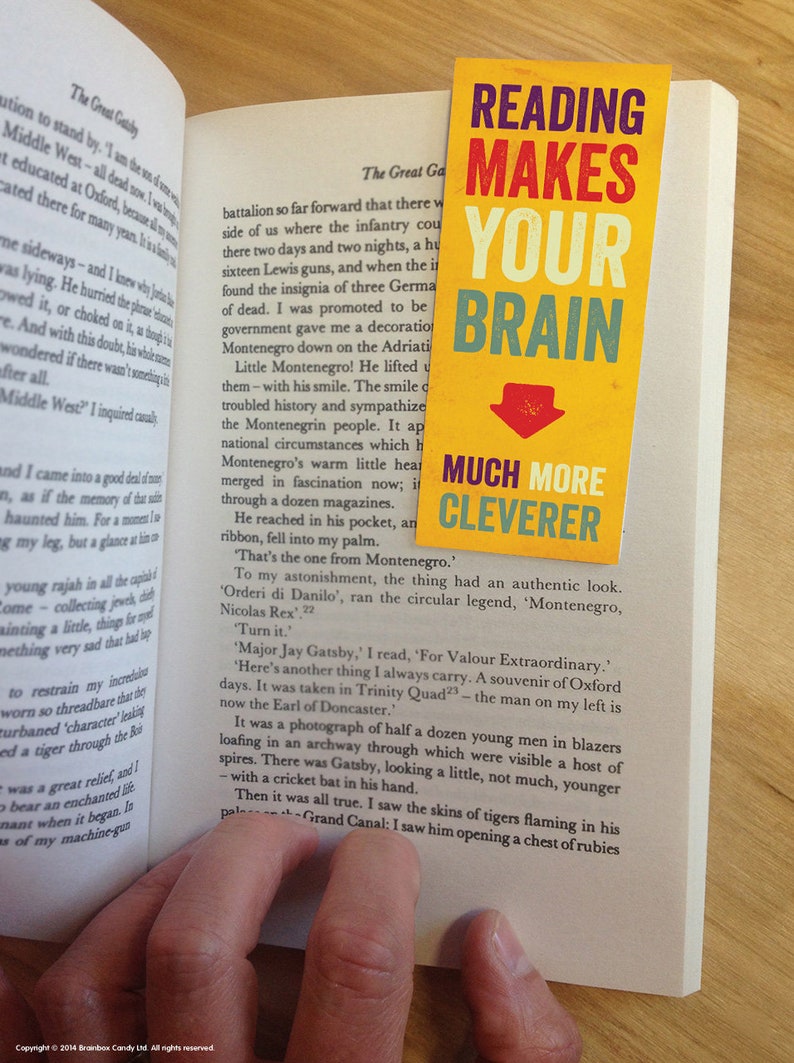 Funny Magnetic Bookmark 'brain Cleverer' Cheap - Etsy