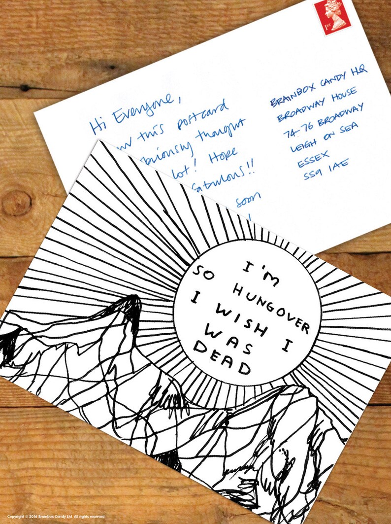 David Shrigley Postcard for Him Her Boyfriend Girlfriend - Etsy