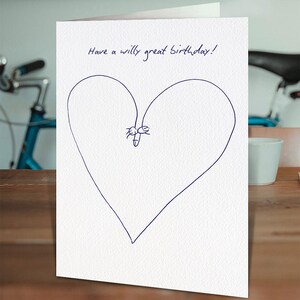 Funny Birthday Card for Husband Wife Boyfriend Girlfriend Willy ...
