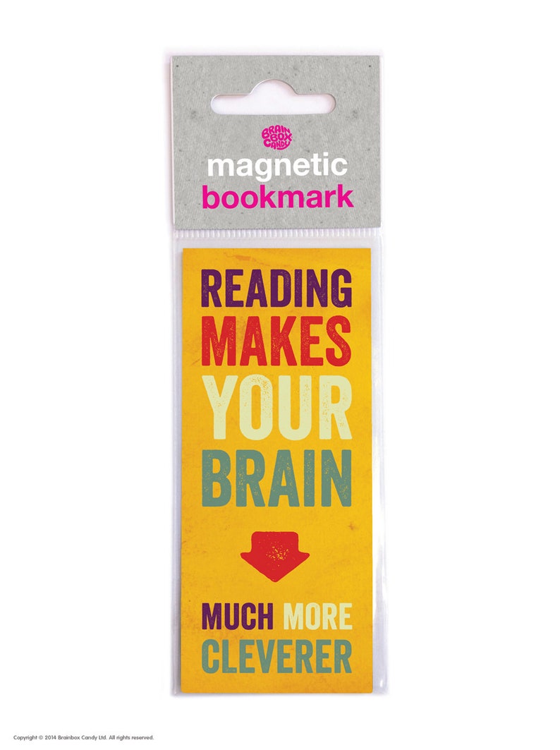Funny Magnetic Bookmark 'brain Cleverer' Cheap - Etsy