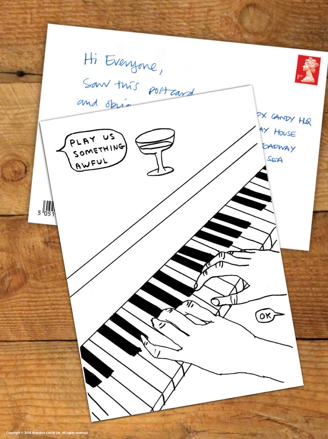 Official David Shrigley Postcard for Him Her Husband Wife - Etsy