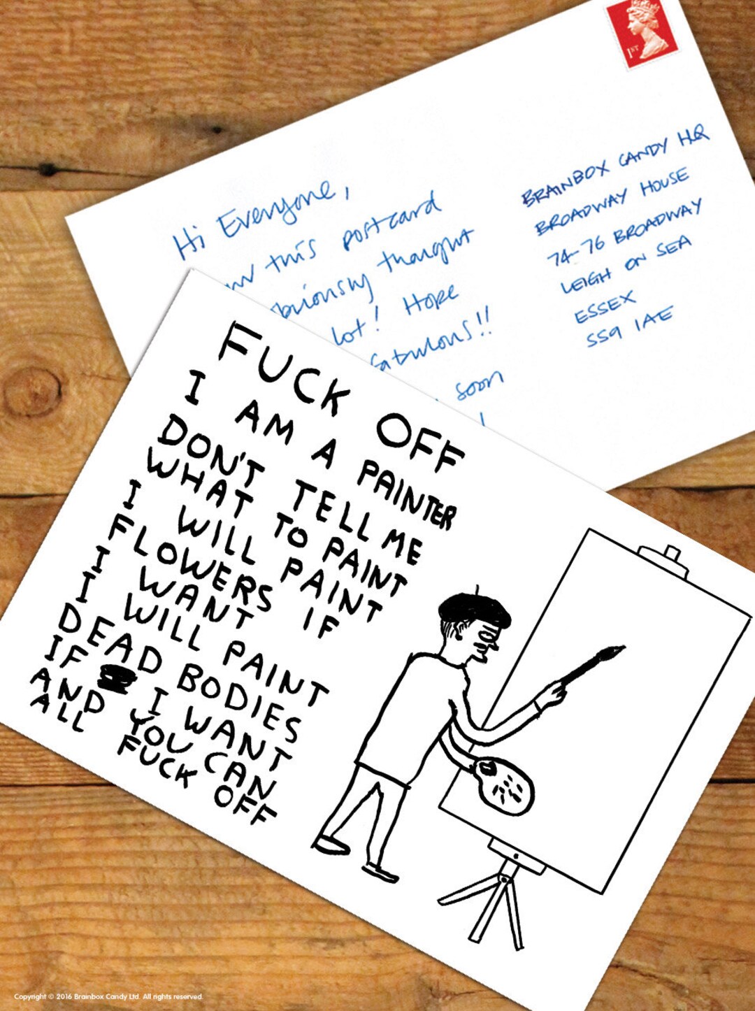 Official David Shrigley Postcard for Him Her Husband Wife - Etsy