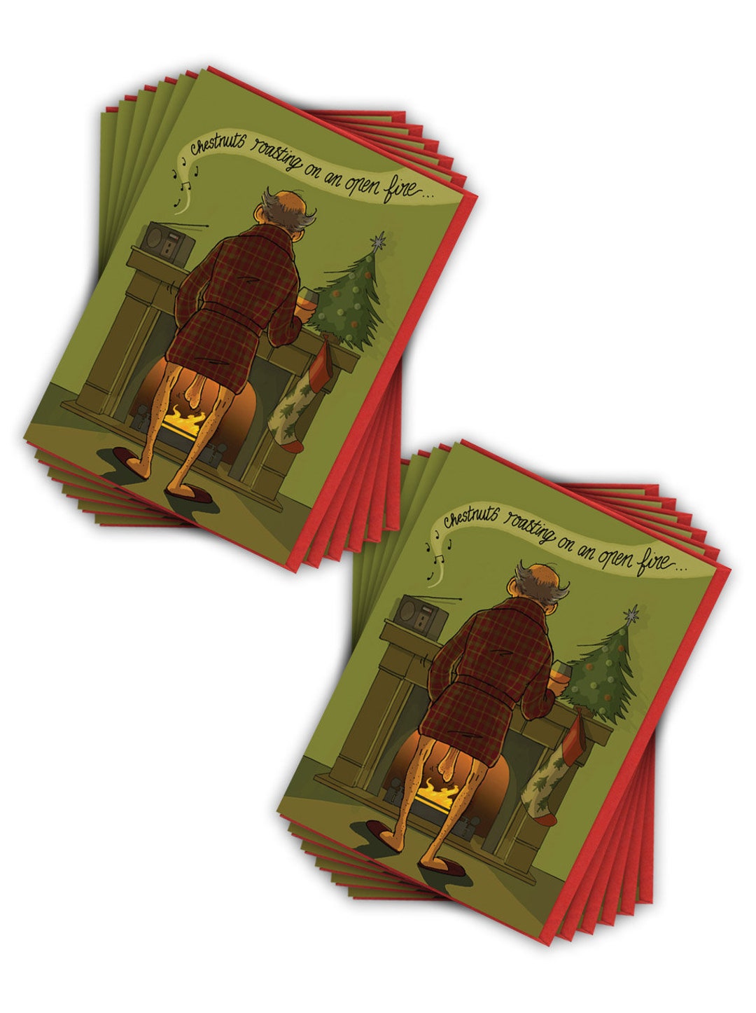 Rude Christmas Card Option to Buy Single Card or Pack of 12 - Etsy