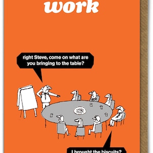 Modern Toss Work Biscuits Birthday Card Funny - Etsy
