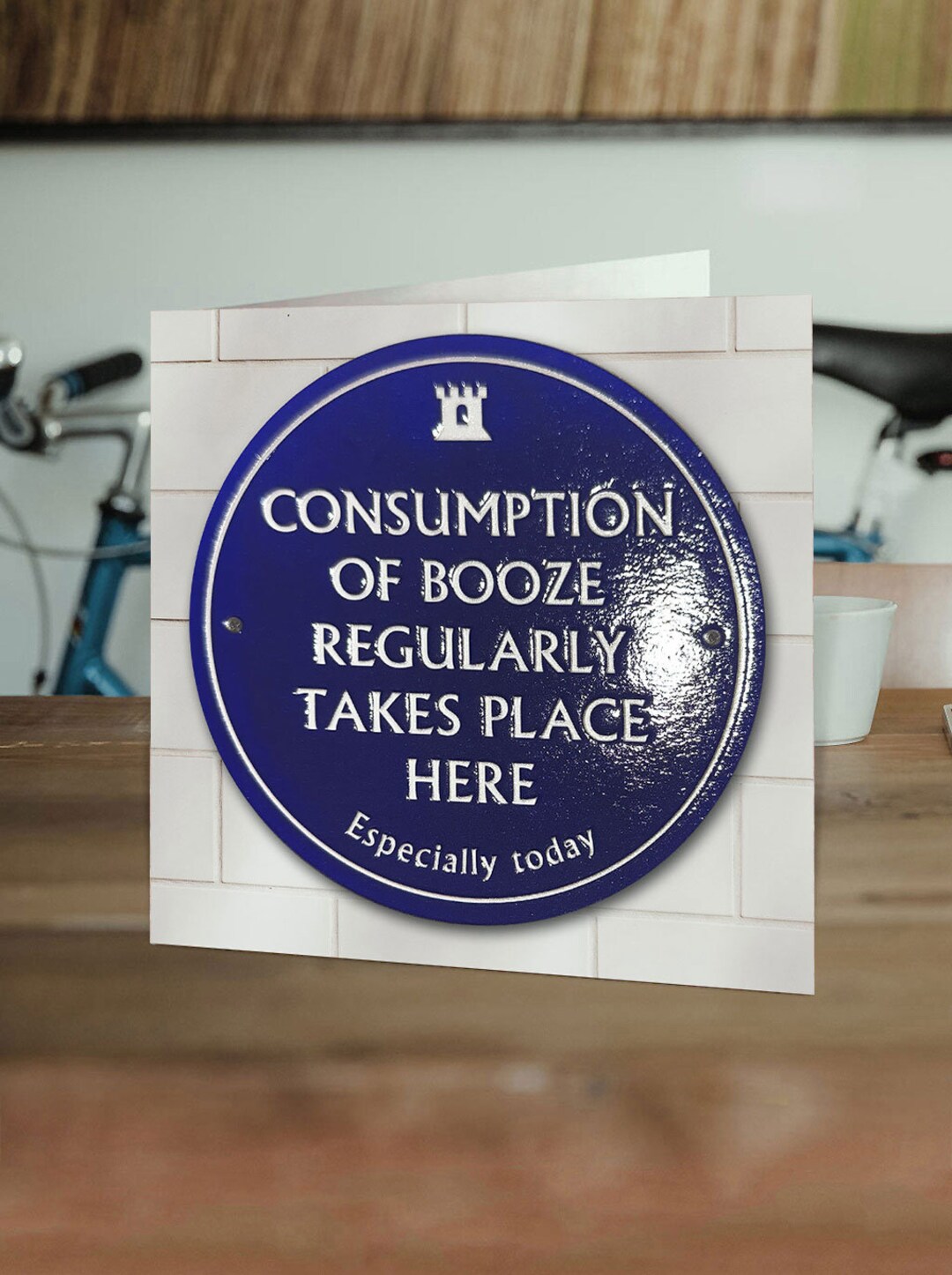 Funny Birthday Card EMBOSSED Consumption of Booze Cheeky Birthday Cards ...